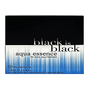 Nuparfums Group Black is Black Aqua Essence Eau de Toilette, 3.4 Ounce