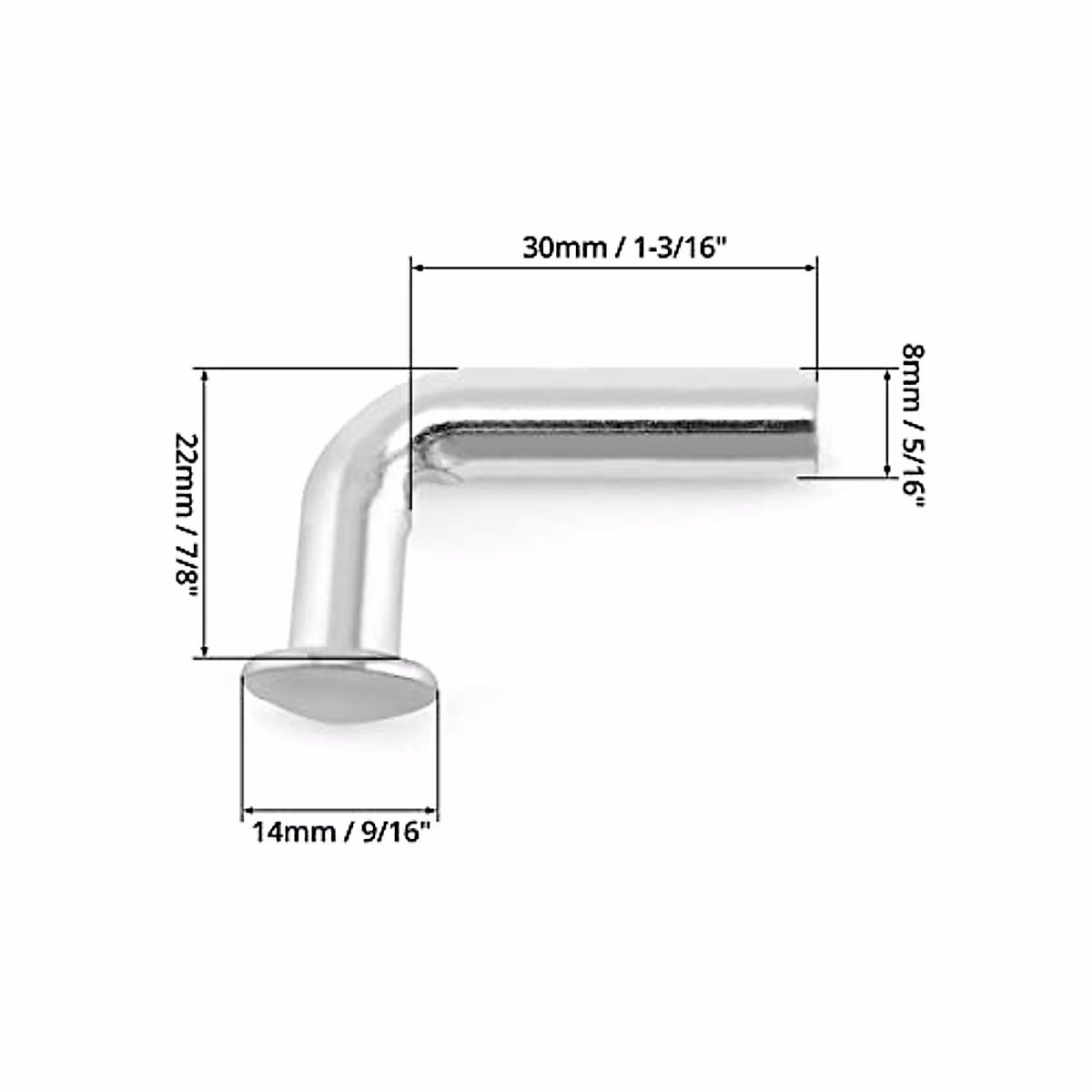 QWORK Pallet Rack Drop Pin, 50 Pcs M8x30mm Heavy Duty J Bolt Safety Universal Pins, Accessory Shelving System, Easy installtion Cross Beam Locker Drop Pin