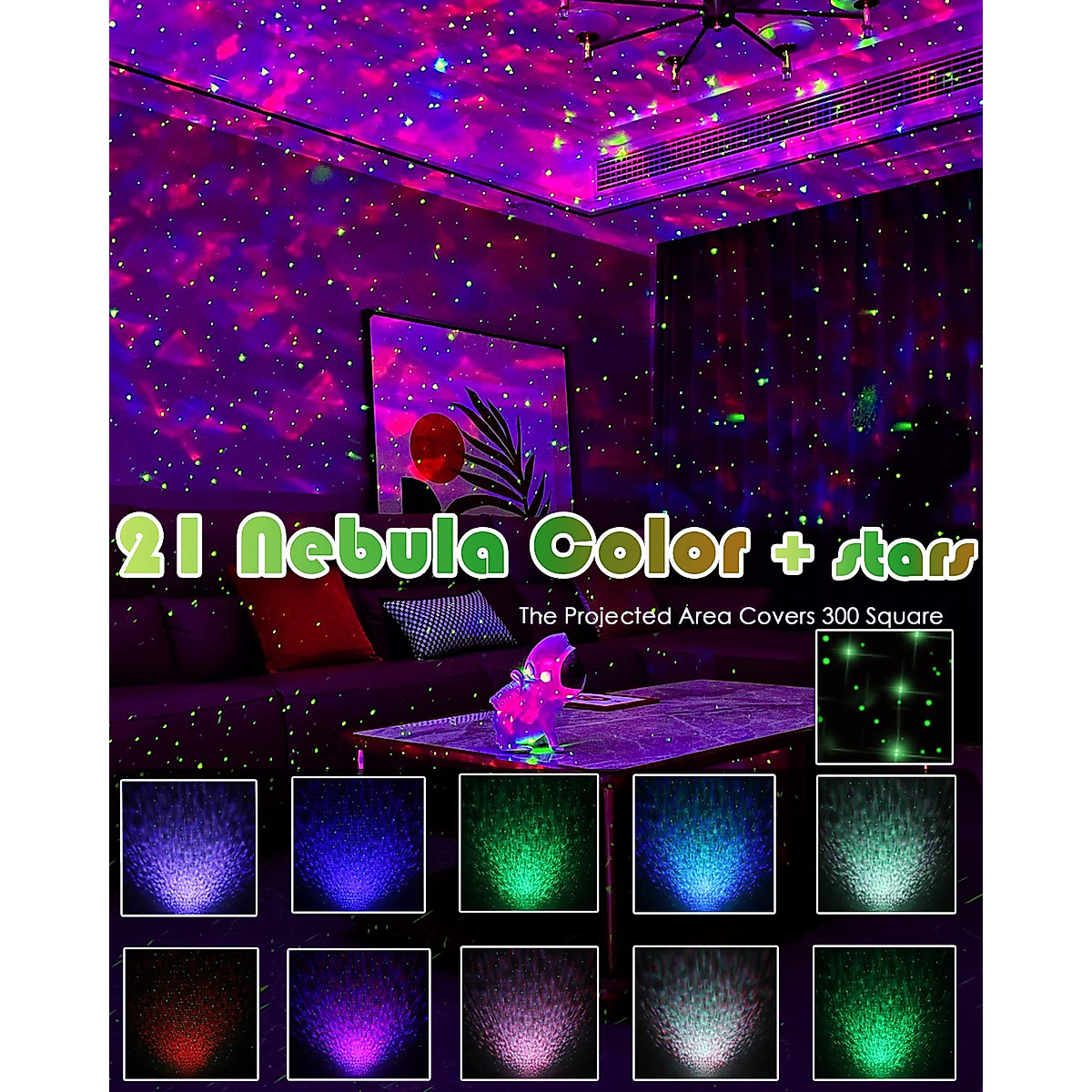 FLEWKEN Space Dog Star Projector - Space Buddy - Astronaut Galaxy Projector Starry Voyager Nebula Ceiling LED Lamp with Timer and Remote, for Gaming Room Decor, Christmas Gift for Kids Adults