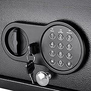 BARSKA AX13762 Top Opening Keypad Security Home Drawer Safe,Black, 0.21 Cu Ft