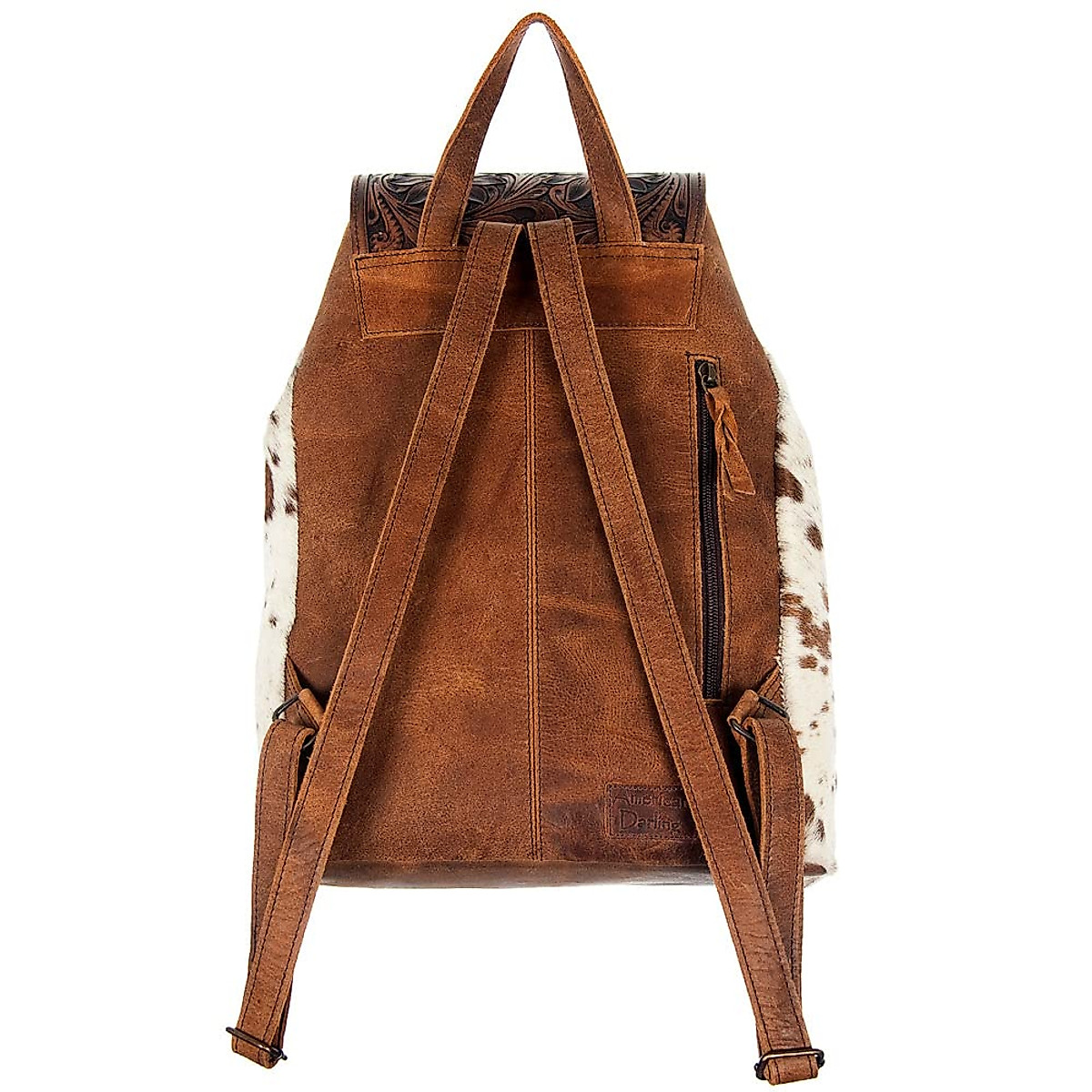 American Darling Hand Carved Leather Backpack Womens Mens Instant Vintage Backpacks Purse Men laptop Bookbags Cow Hide on