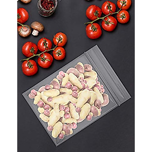 [ PACK oF 100 ] Food Storage Bags 2 GALLON SIZE - 13" x 15" Clear Resealable Closure 2 Mil. Thick For Kitchen, Brining, Office, Moving, Organization & Storage