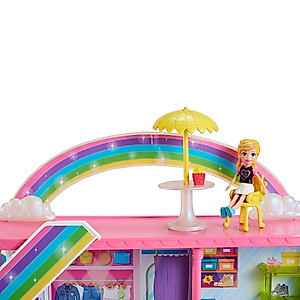 Polly Pocket Sweet Adventures Rainbow Mall, 3 Floors, 9 Play Areas, 35+ Accessories Including 3-inch Polly Doll, Great Gift Ages 4 Years Old & Up