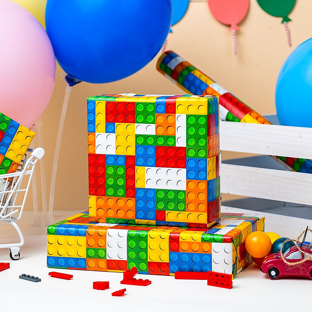 MAYPLUSS Wrapping Paper Large Sheet - Folded Flat - 6 Different Valentines Day Design (45.2 sq. ft.ttl.) - 27.5 inch X 39.4 inch Per Sheet