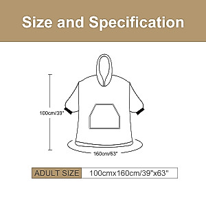 BlessLiving Gamepad Wearable Blanket Hoodie for Kids Boys, Kids 54" x 28", Teen Gaming Sherpa Oversized Hooded Blanket Hoodie Sweatshirt Blanket with Pockets, Black