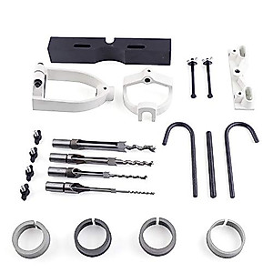 Woodworking Bench Mortiser Bench Drill Locator Set Square Hole Chisel Drilling Machine Location Tool Tenon Joint Mortising Attachment for Drill Press