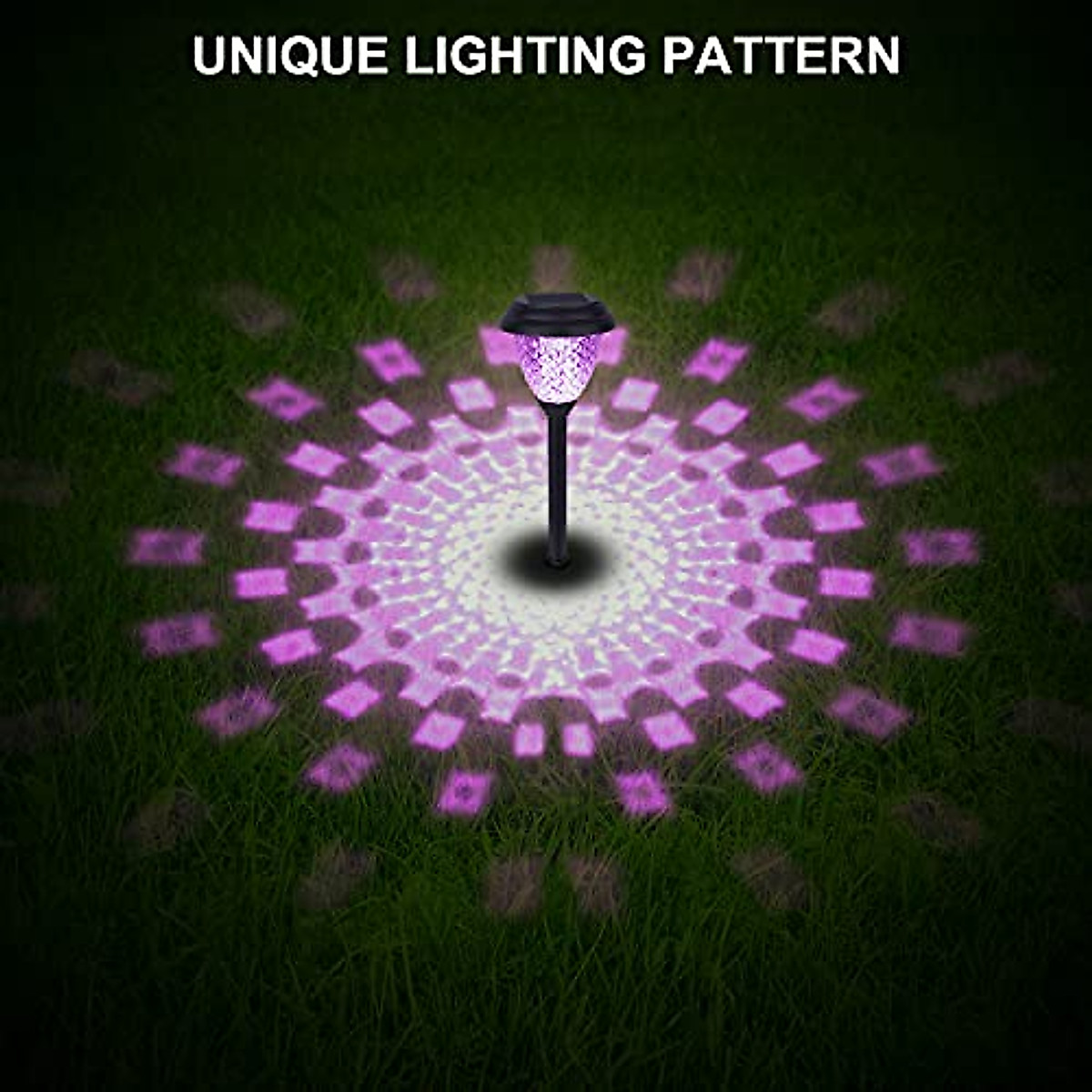 CIYOYO Solar Pathway Lights - Color Changing & Waterproof