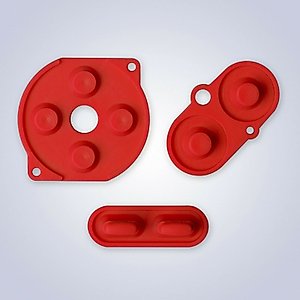 Replacement Button Conductive Silicone A B D-Pad Rubber Contact Pad for Gameboy Color GBC Console Red