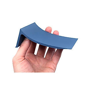 Teak Tuning Fingerboard Poly Launch Kicker Ramp - 4.5" Long, 3" Wide, 1.5" Tall - Fingerboard Obstacle in Blue Steel Colorway