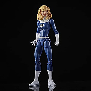 Marvel Legends Series Retro Fantastic Four Marvel's Invisible Woman 6-inch Action Figure Toy, Includes 3 Accessories , Blue
