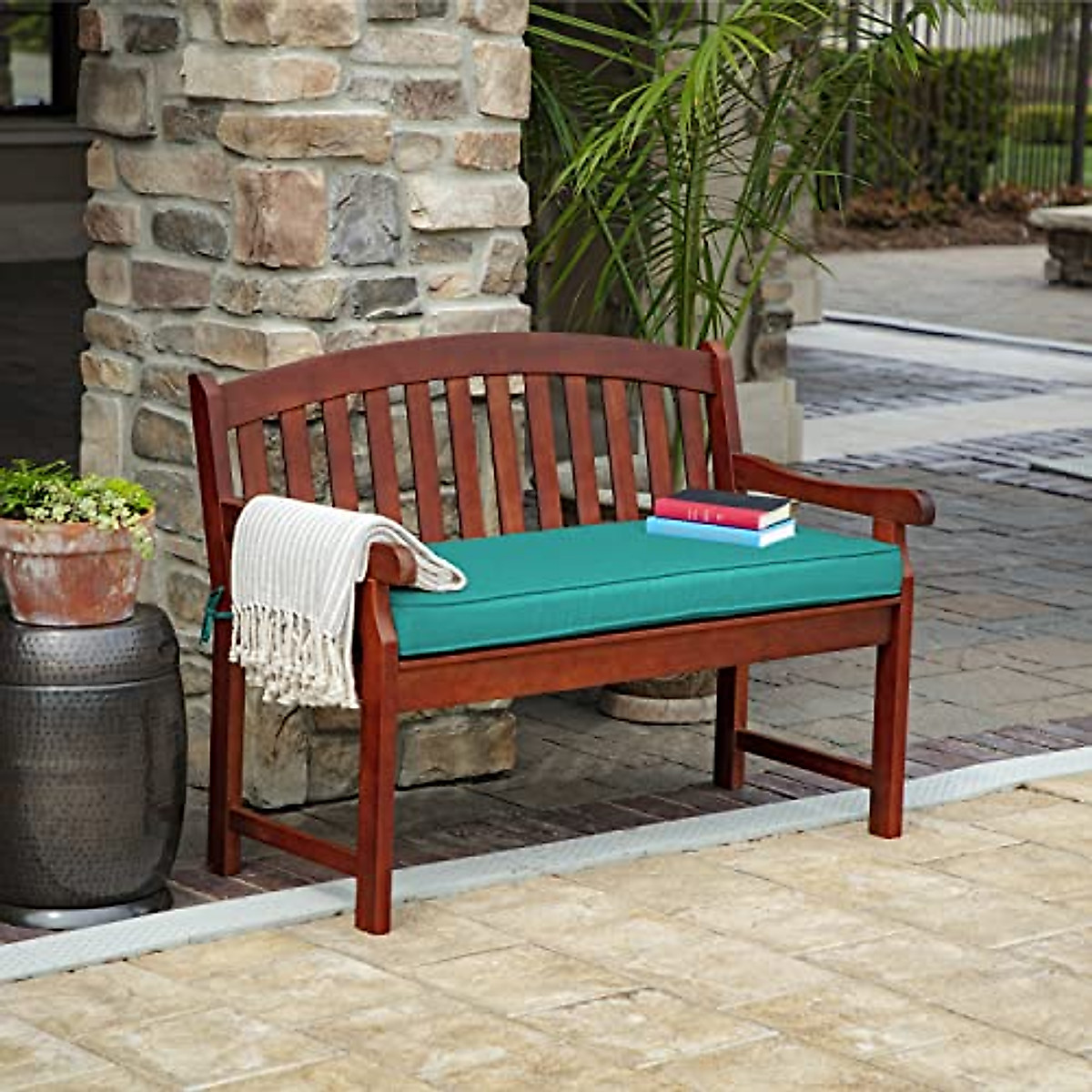 Arden Selections Outdoor Bench Cushion 18 x 46, Surf Teal