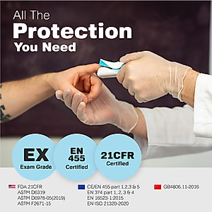 Raxwell Vinyl Gloves | Clear Plastic Disposable Gloves | Latex Free, Powder Free, Food Safe | 100 Count - Ideal for Food Handling, Food Prep, Non-Sterile Cleaning, Hair Dye & More