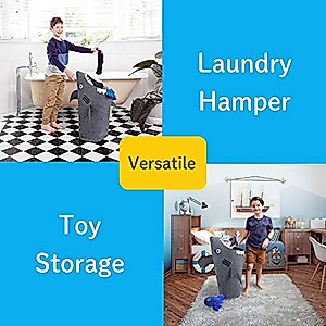 Cute Laundry Basket Kids Laundry Basket Baby Hamper Nursery Hampers bedroom Dirty clothes hamper Toy Storage baskets Boy girls baby Shark Decor for Boys Room furniture Girl Bathroom toddler Toy Box