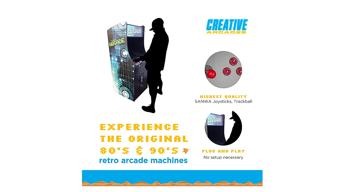 Creative Arcades Commercial Grade Arcade Machine - 2 Player 60 Games