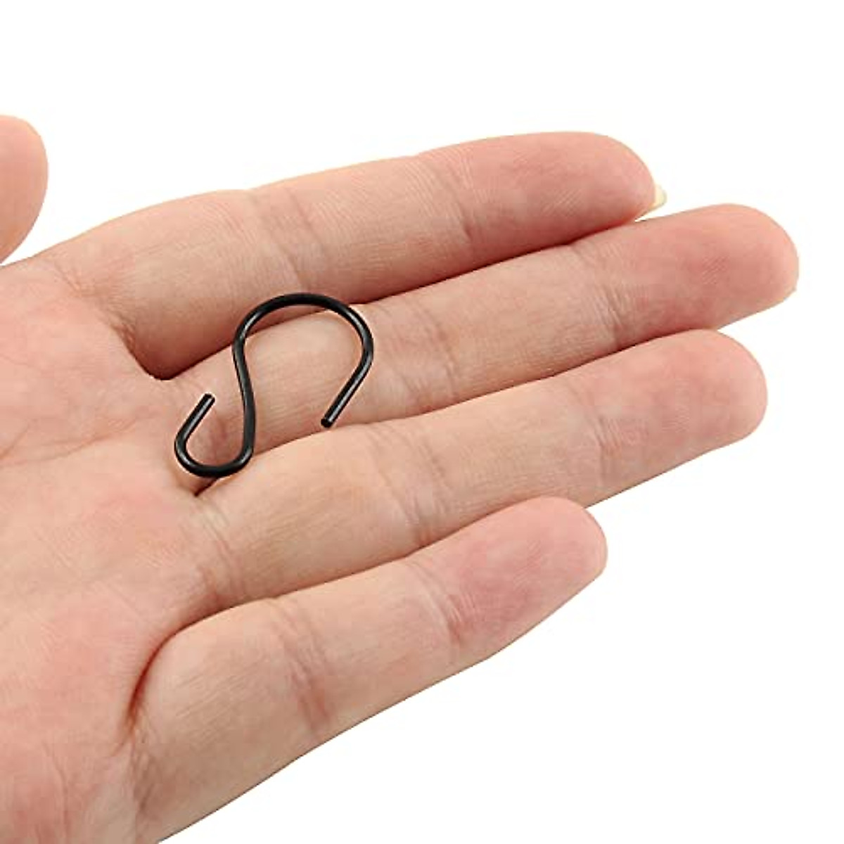 Murtenze 40Pack Iron Mini S Hooks Hanger 1”x 0.6” S Shaped Hooks, Hangers Hanging Hooks for DIY Crafts, Pot, Hanging Jewelry, Key Chain