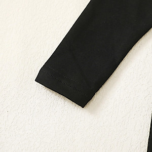 LYSMuch Toddler Kids Baby Girl's Birthday Outfits Princess Vest Sleeveless Shirt Mesh Tutu Skirt Set (Black Birthday Princess Long sleeve,7-8 Years)