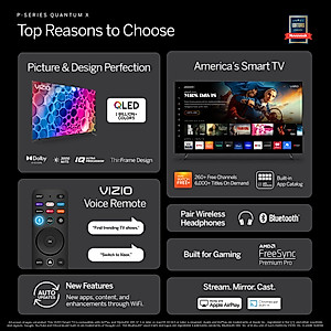 VIZIO 85-Inch P-Series Quantum X 4K QLED HDR Smart TV w/UltraBright 3000 nits, 4K 120Hz Gaming, Dolby Vision, Alexa Compatibility, P85QX-J01