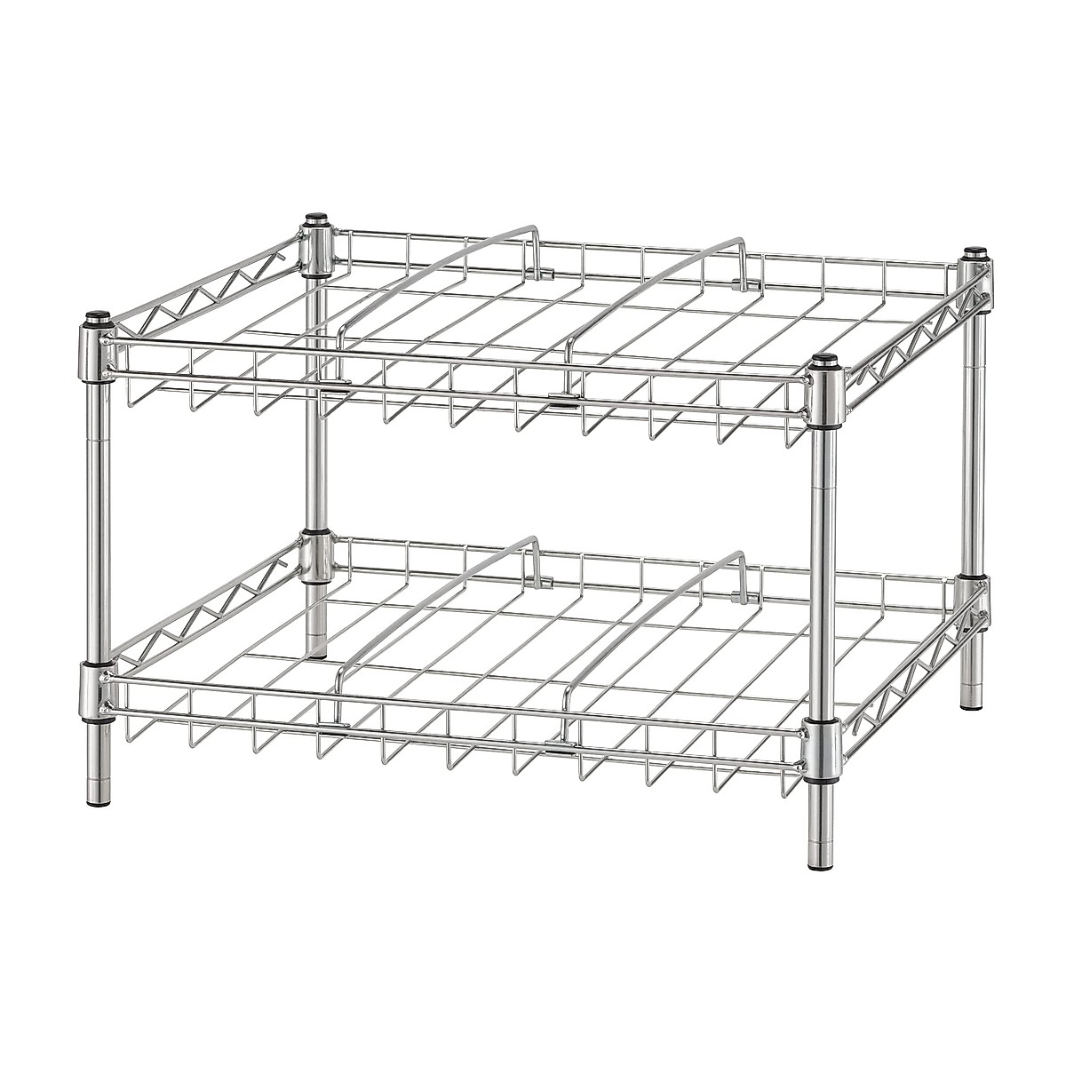 TRINITY BASICS EcoStorage 2-Tier Can Organizer Rack, 2-Pack, Chrome