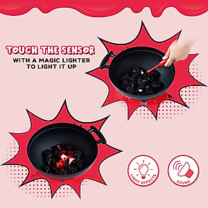 24 PCS Little Chef Barbecue BBQ Cooking Kitchen Toy Interactive Grill Play Food Cooking Playset for Kids Kitchen Pretend Play