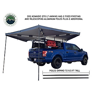 Nomadic 270 LT Awning - Passenger Side - Dark Gray Cover with Black Cover Universal