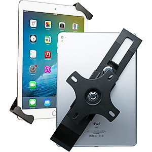 Compact Wall Mount – CTA Security Wall Mount with Lock & Key System for iPad 10th Gen 10.9" - iPad 7th/8th/9th Gen 10.2" - Galaxy Tab S3 - Surface Go 3 & Other 7-14” Tablets - Black (PAD-CSWM)