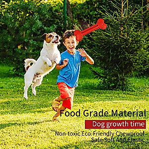 Patchy's Pets Puppy and Dog Toothbrush Dental Chew Toy Bone, Teeth Cleaning, Teething, Soft Flexible Durable Rubber Dog Toys, Small Treat Holder, Puppy and Small Breeds, Non Toxic (Yellow)