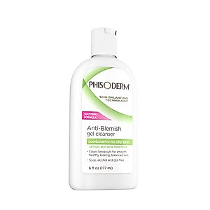 pHisoderm Anti-blemish Gel Cleanser, for Oily, Combo and Acne-prone Skin, 6 Fluid Ounce Bottle (Pack of 4)
