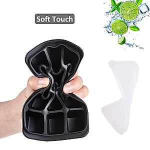 Silicone Ice Cube Trays with Lid for Freezer 3 Pack, Annaklin 12-Grid Easy Release Stackable Small Ice Trays Ice Cube Molds for Cocktail, Whiskey, Chocolate, Flexible & Removable Lids, BPA Free, Black