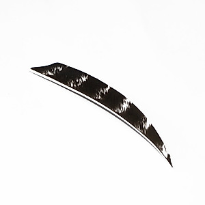 I-Sport 50pcs Turkey Feather Fletching 4'' / 5'' Right Wing Arrow Feathers Vanes for Wooden Bamboo Arrows (Original, 4)