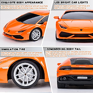 RÄDER Licensed RC Series,R/C 1:24 Lambo HURAC LP610-4 Remote Control Car, Electric Sport Racing Hobby Toy Car, Model Vehicle for Boys and Girls Teens and Adults Gift White