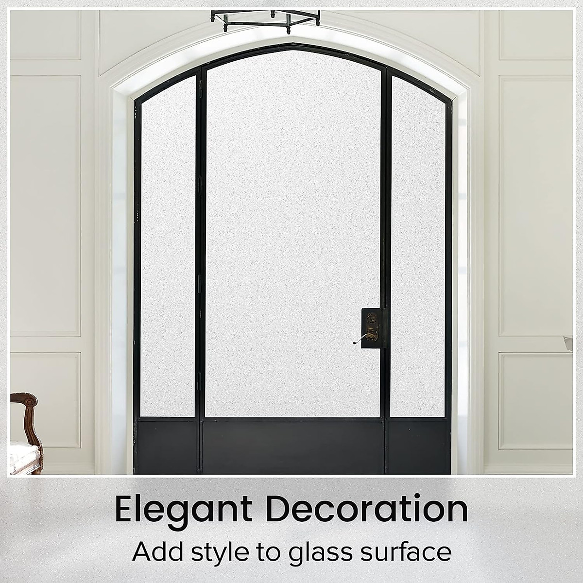 rabbitgoo Window Privacy Film, Non-Adhesive Frosted Glass Window Film for Bathroom, Static Cling Heat Blocking Stickers for Home Indoor Opaque Frosting Coverings House Tint, Matte White 23.6" x 78.7"