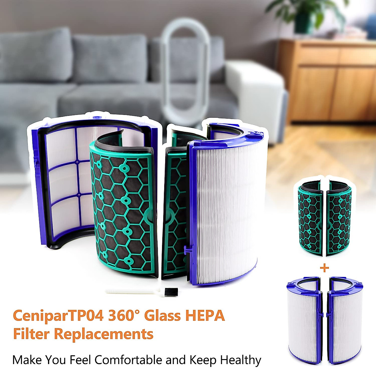 Cenipar TP04 360° Glass HEPA Filter Replacements