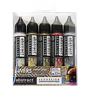 Sennelier Abstract Liner Set of 5, Metallic, Small