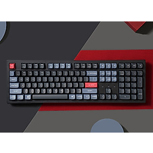 Keychron K10 Pro QMK/VIA Custom Wireless Mechanical Keyboard, Hot-Swappable Full Size 108 Keys Programmable White LED Backlit Brown Switch, Bluetooth/USB-C Wired Gaming Keyboard for Mac Windows Linux