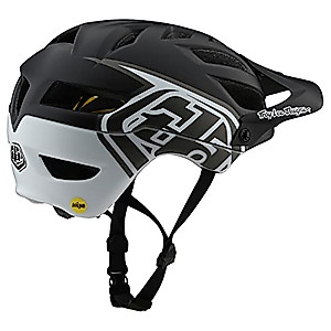 Troy Lee Designs Adult | Trail | All Mountain | Mountain Bike A1 MIPS Classic Helmet - (Black/White, X-Small)