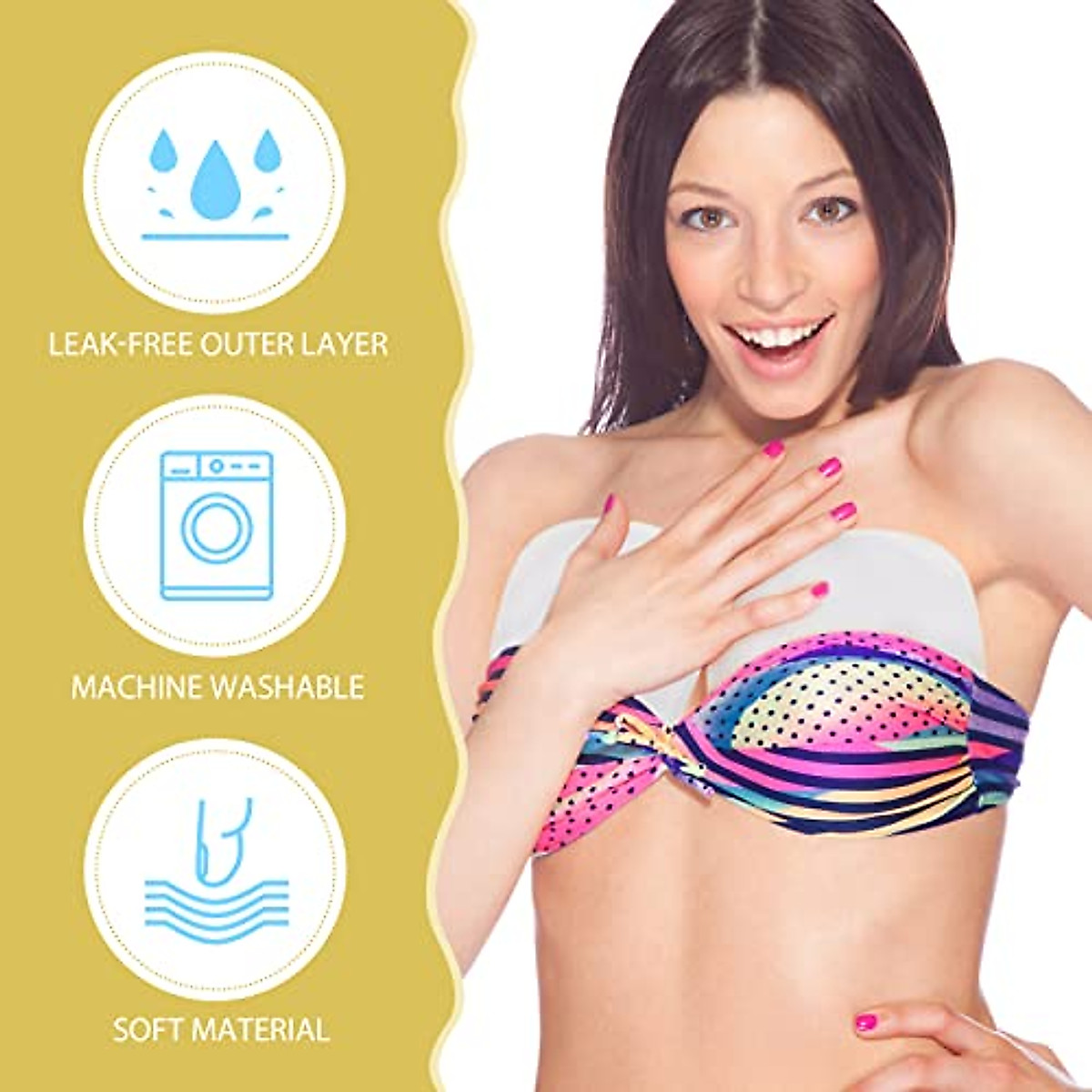 Castor Oil Pack Breast Pads - Reusable Organic Castor Oil Wrap with Storage Bag, Soft Castor Oil Pads Nursing Pads Bamboo Cotton Machine Washable Anti Castor Oil Leak (Oil Not Included)