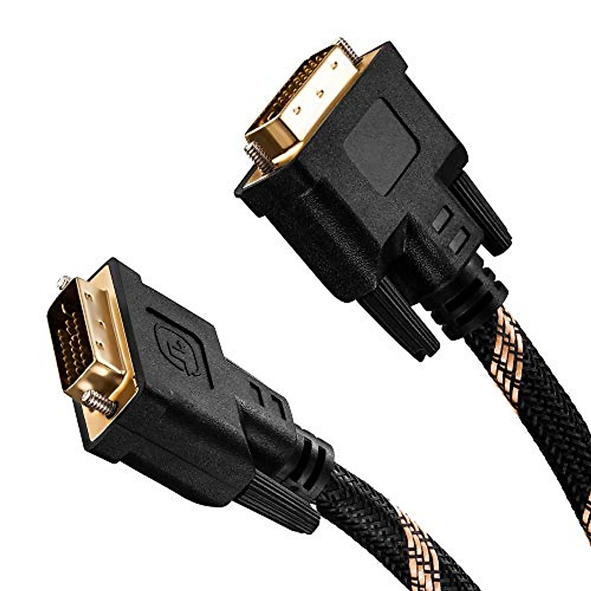 Dvi To Dvi Cable 40Ft,Nylon Braided DVI-D 24+1 Dual Link Male to Male Digital Video Cable Gold Plated with Ferrite Core Support 2560x1600 for Gaming, DVD, Laptop, HDTV and Projector (40 Ft/12M)