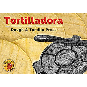 Vivicreate Cast Iron Tortilla Press 7.5 Inch. Tortilla Maker, Dough Press,Flour Tortilla press, Rotis Press, Grey Color