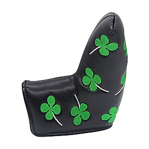 HISTAR Golf Putter Head Cover Headcover Shamrock Embroidered Blade Fit All Brands