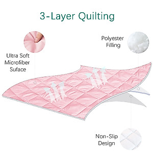 2 Pack, Sheet for Regalo My Cot Portable Toddler Bed, Joovy Travel Cot (Sheet Only, Bed not Included), Soft Child Travel Cot Padded Cover, Navy & Pink