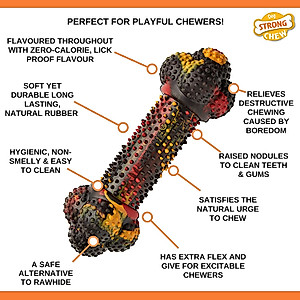 Nylabone 3 Pack of Bacon Cheeseburger Flavor Frenzy Strong Chew Toys, Small