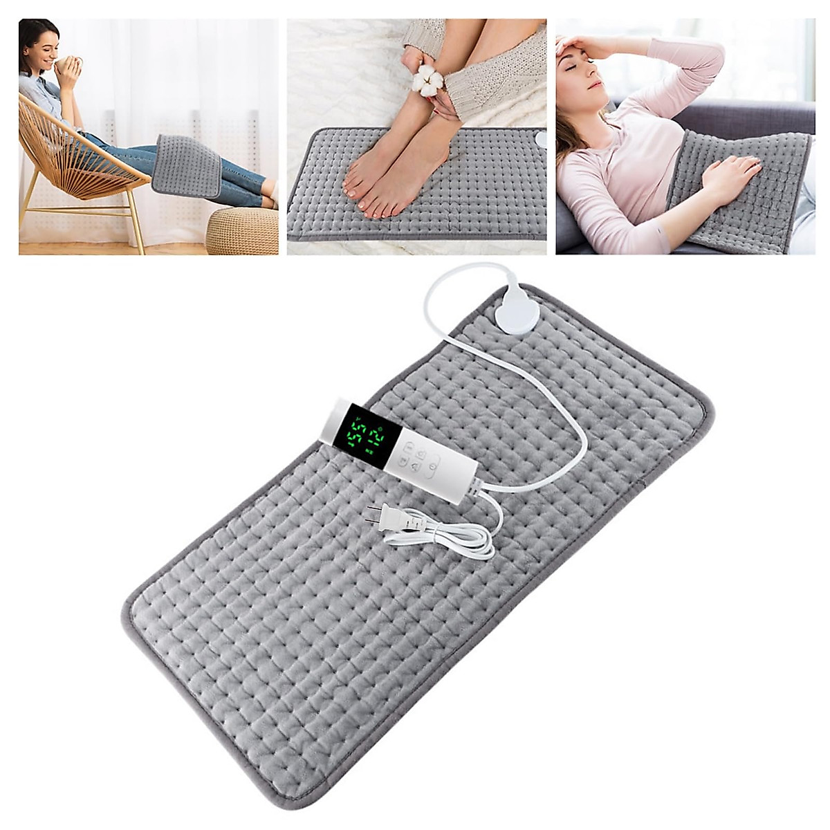 Electric Heating Pad, Small Multifunctional Electric Heated Blanket, Digital Display 12 Level Timing,Hot Pad for Arms and Legs