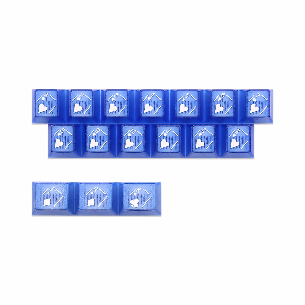 Taihao Cubic Playing Cards doubleshots keycaps gaming keys OEM mechanical keyboards keycaps profile Blue Grey Red Green Purple (Poker16 Key Green x1)