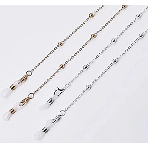 NA 2 Pcs Mask Holder Chain Lanyard Necklace Eyeglass Glasses Chains Strap Stylish Leash Handy Face Retainer Hanger Keeper Face Holder Accessory Necklace Jewelry for Women, Men, Teen, Kids Elderly