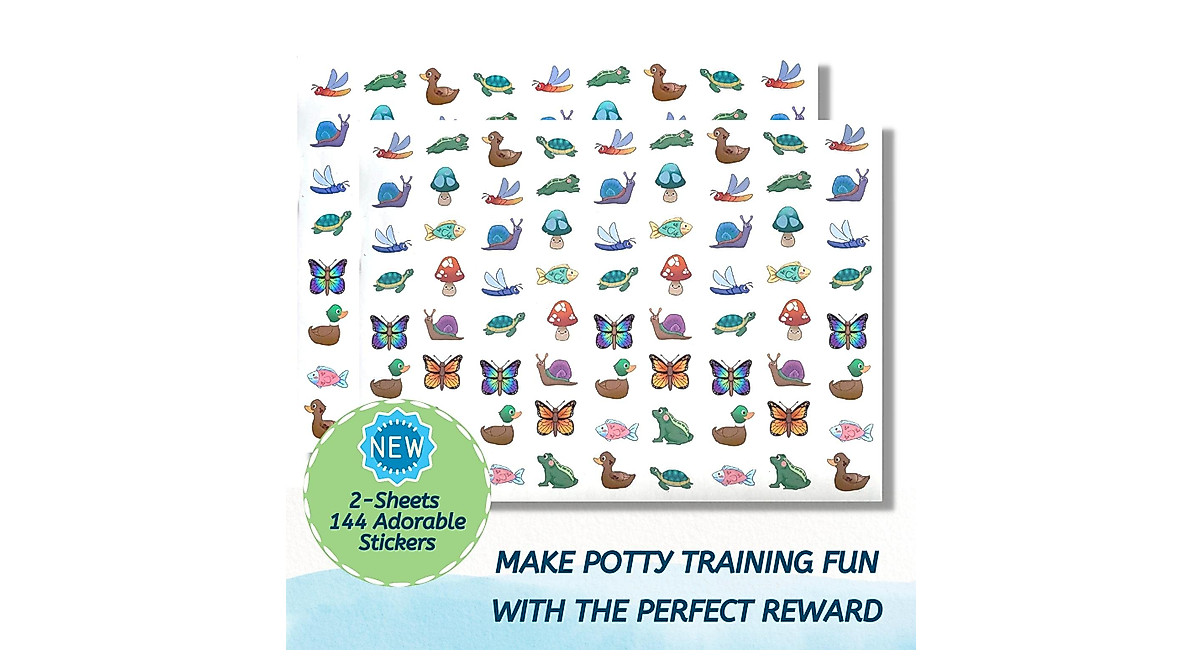 Potty Training Sticker Chart with 144 Stickers & 4 Weekly Charts
