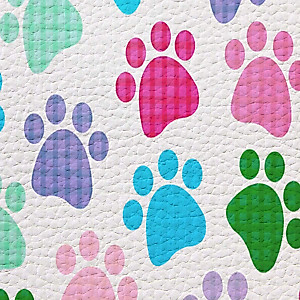 Anti-Fatigue Kitchen Mat- Dog Paw Print Durable Soft All-Purpose Doormat Standing Mat Bathroom Rugs, Stain Resistant and Comfort- 18" x 30"
