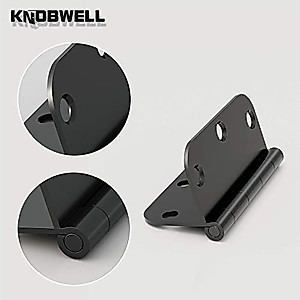 KNOBWELL 36 Pack Door Hinges Black Matte 3.5 inch 5/8 Radius, 3.5" x 3.5" Heavy Duty Hinges for Doors Interior Exterior