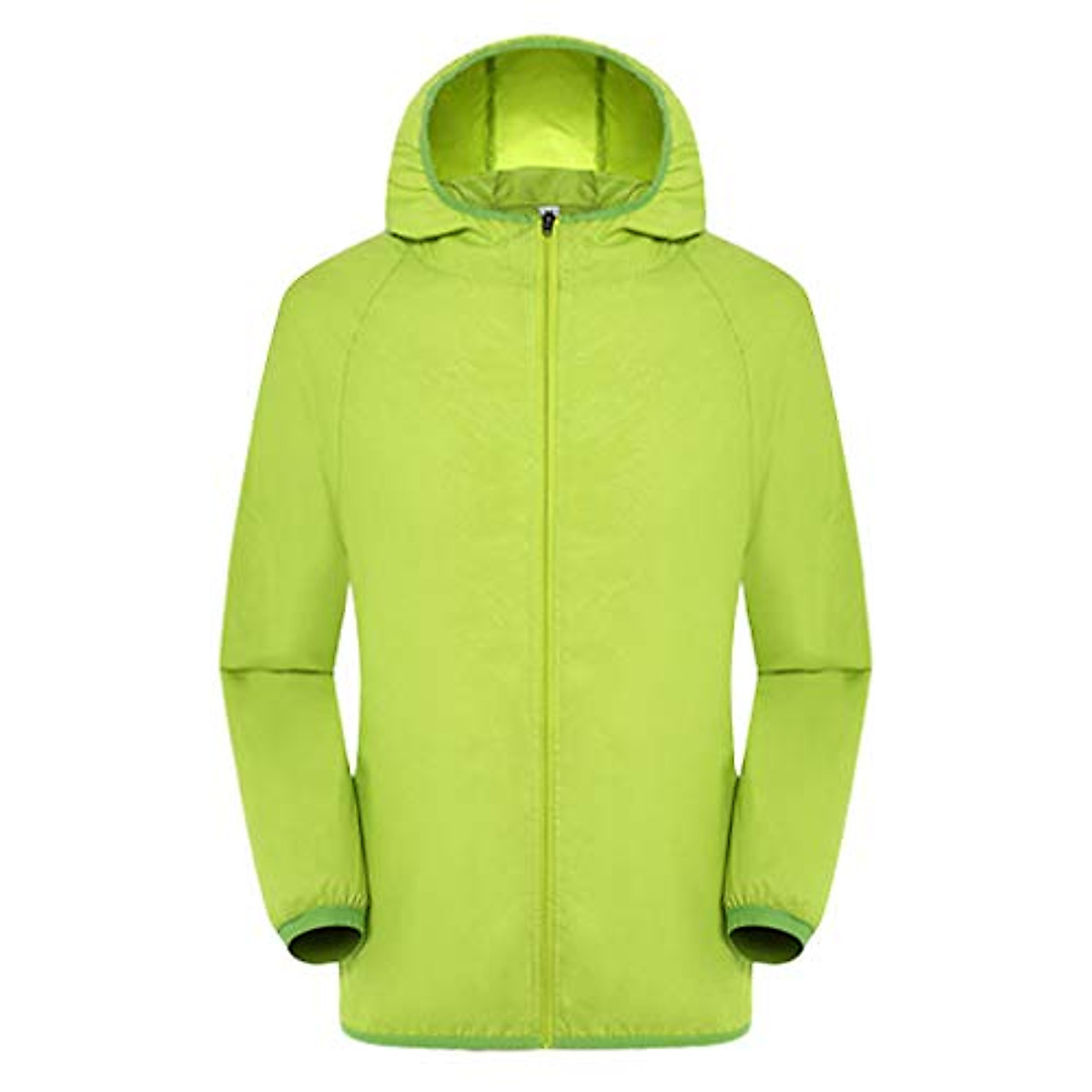 RTRDE Waterproof Jackets For Men, Rain Jacket Men's Lightweight Jacket Raincoat With Hood Golf Cycling Windbreaker Long Jacket Men Light Jacket Mens Jacket Chamarra Impermeable (S, Green)