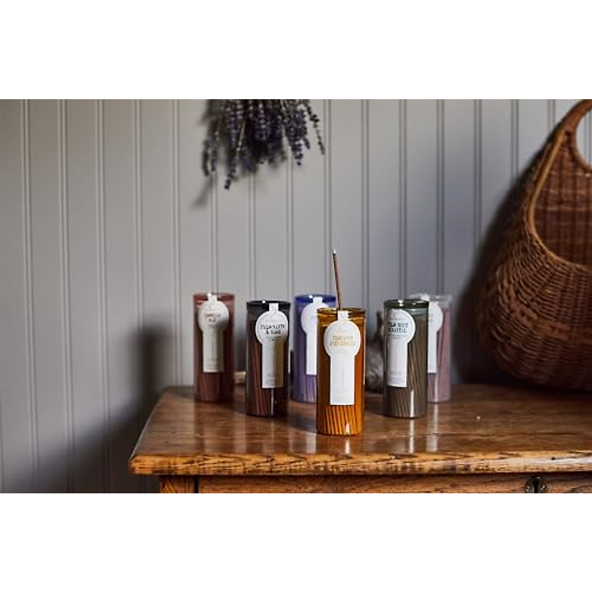 Paddywax Candles Haze Collection Incense Sticks in Glass Jar, 100-Piece, Tobacco Patchouli