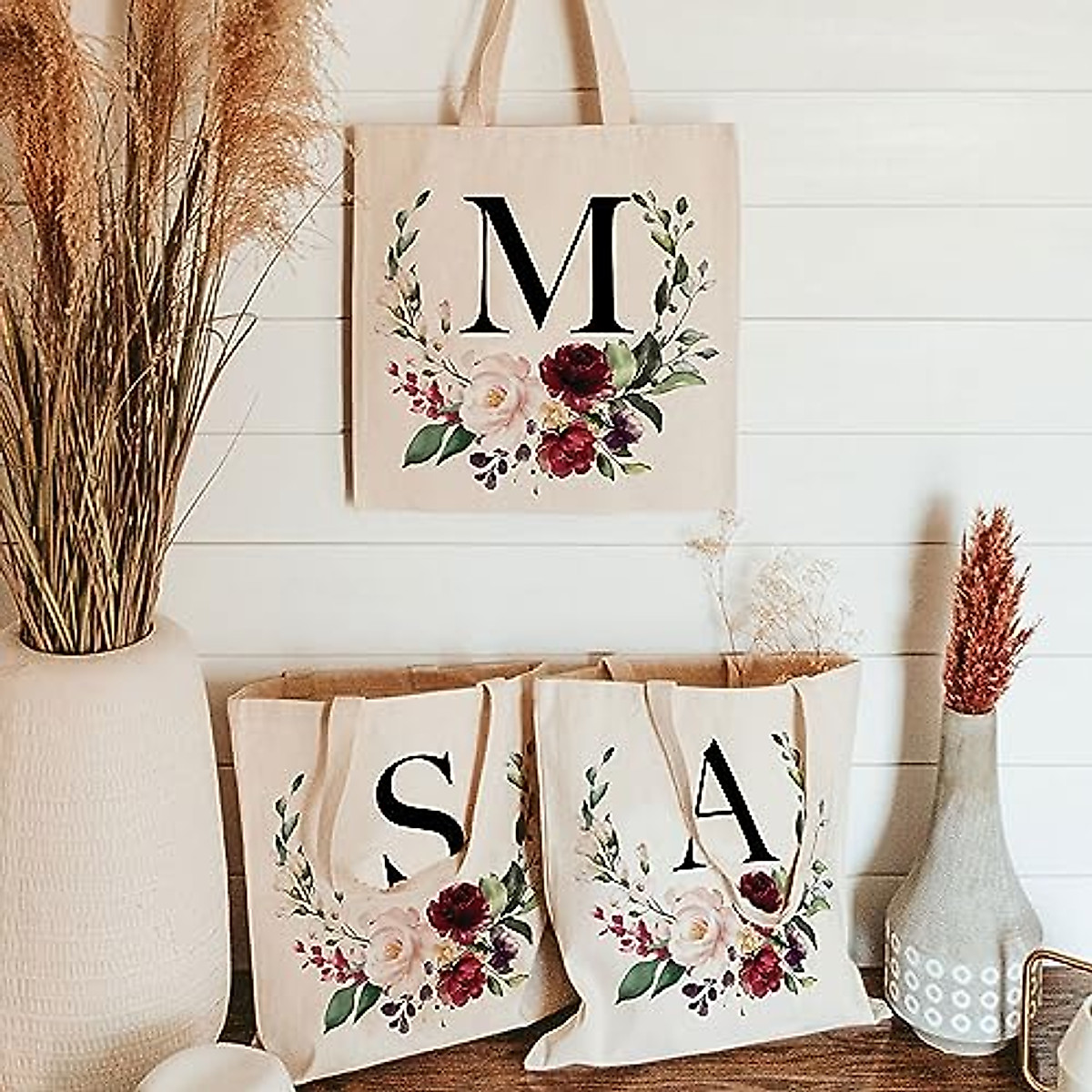 Zexpa Apparel Customized Bridesmaid Tote Bag For Personalized Bachelorette Hen Night Initial A